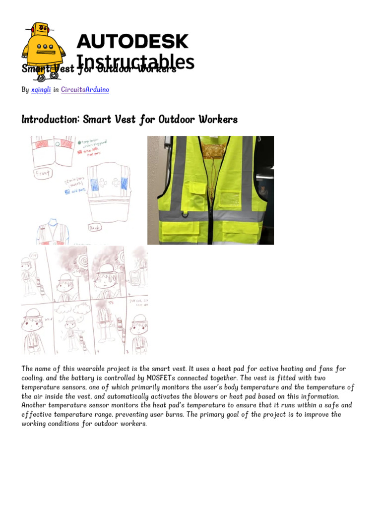 Smart Vest User Manual for Workers | PDF | Electricity | Electronics