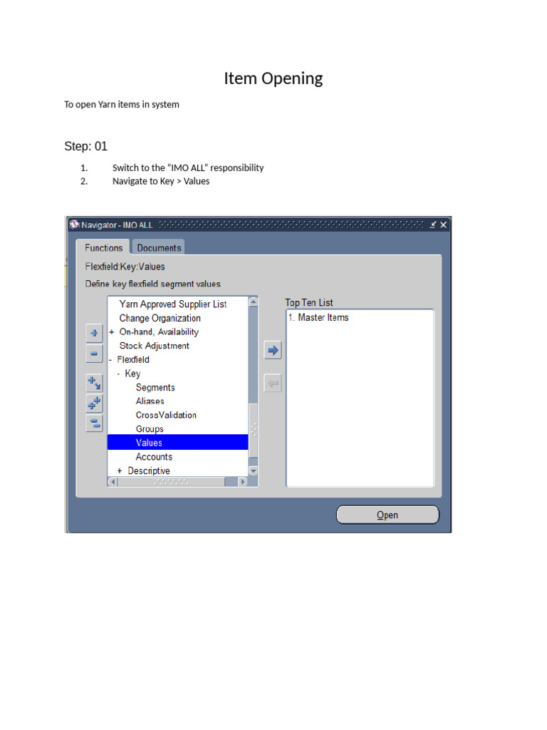 Training Manual Item Opening Fabric | PDF