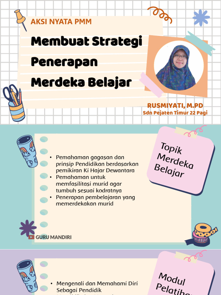 Aksi Nyata Membuat Strategi Penerapan Merdeka Belajar Revisi-1-21 | PDF