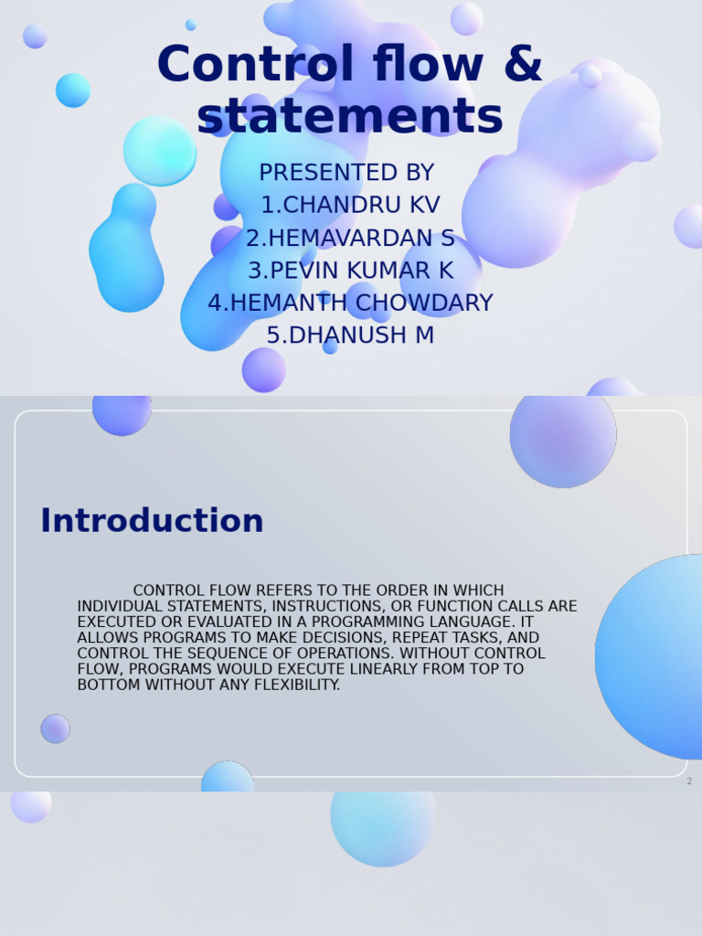 Control Flow & Statements | PDF | Control Flow | Software Engineering