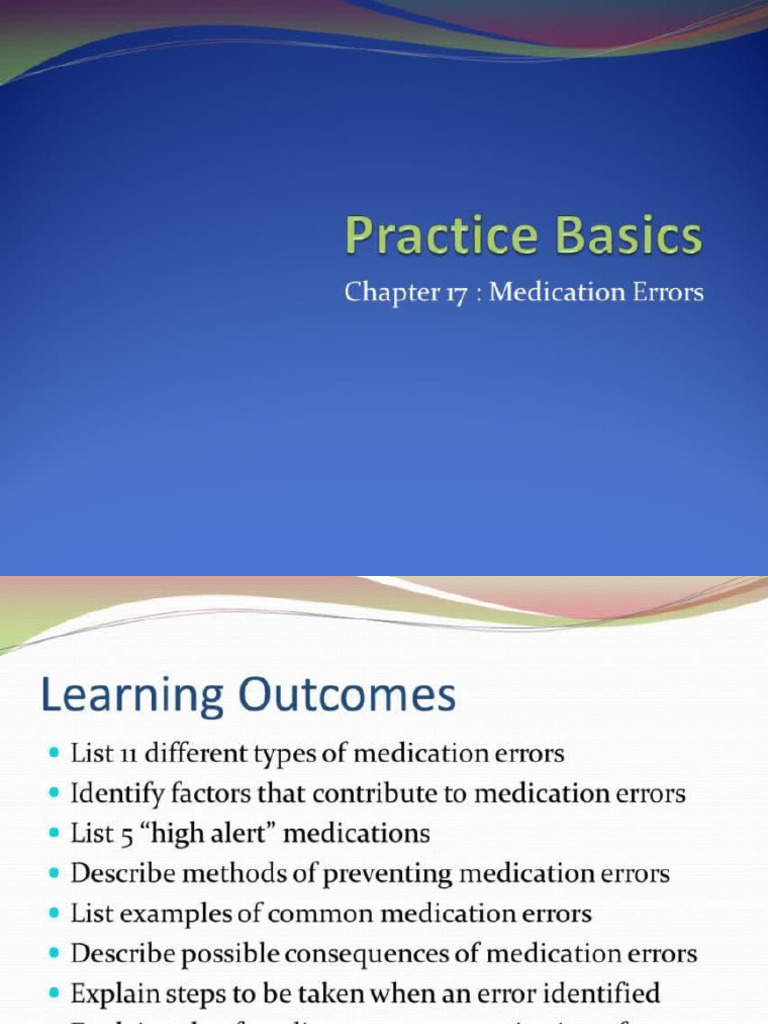 Chapter 17 _ Medication Errors - 20250416_094405 | PDF