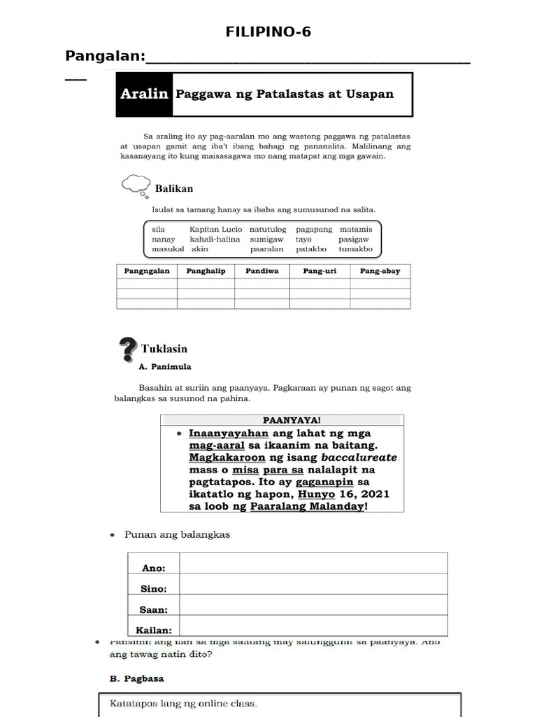 Filipino Las 4Q | PDF