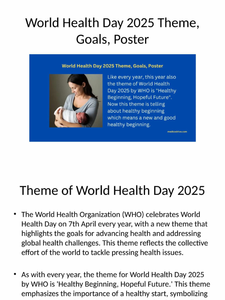 World Health Day 2025 Theme, Poster | PDF