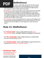 COLREG Navigation Lights and Shapes | PDF | Stern | Mast (Sailing)