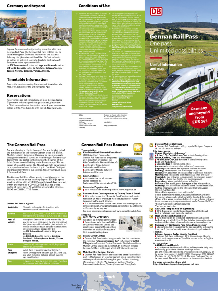 German Rail Pass Brochure 2025 | PDF | Sustainable Transport | Land ...