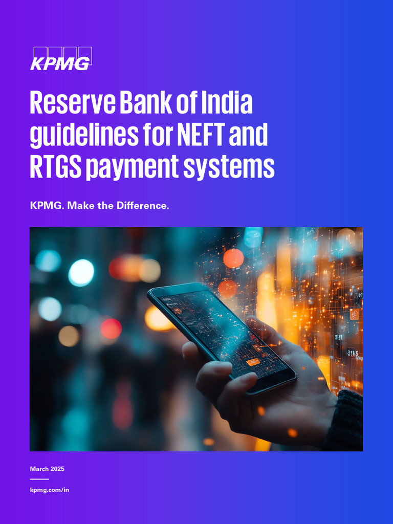 RBI Guidelines for NEFT and RTGS Systems | PDF | Reserve Bank Of India ...