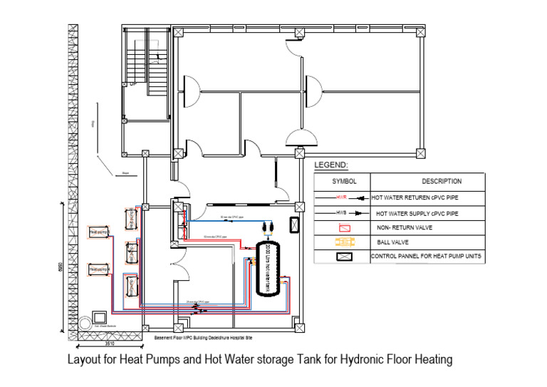 Hydronic Floor Heating Layout Model | PDF | Water Heating | Equipment