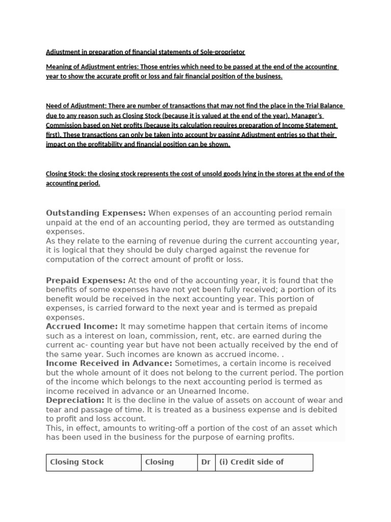 Financial Statement Adjustments Guide | PDF | Debits And Credits | Bad Debt