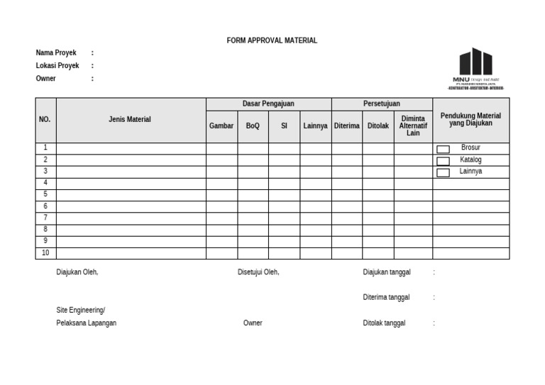 Form Approval Material | PDF