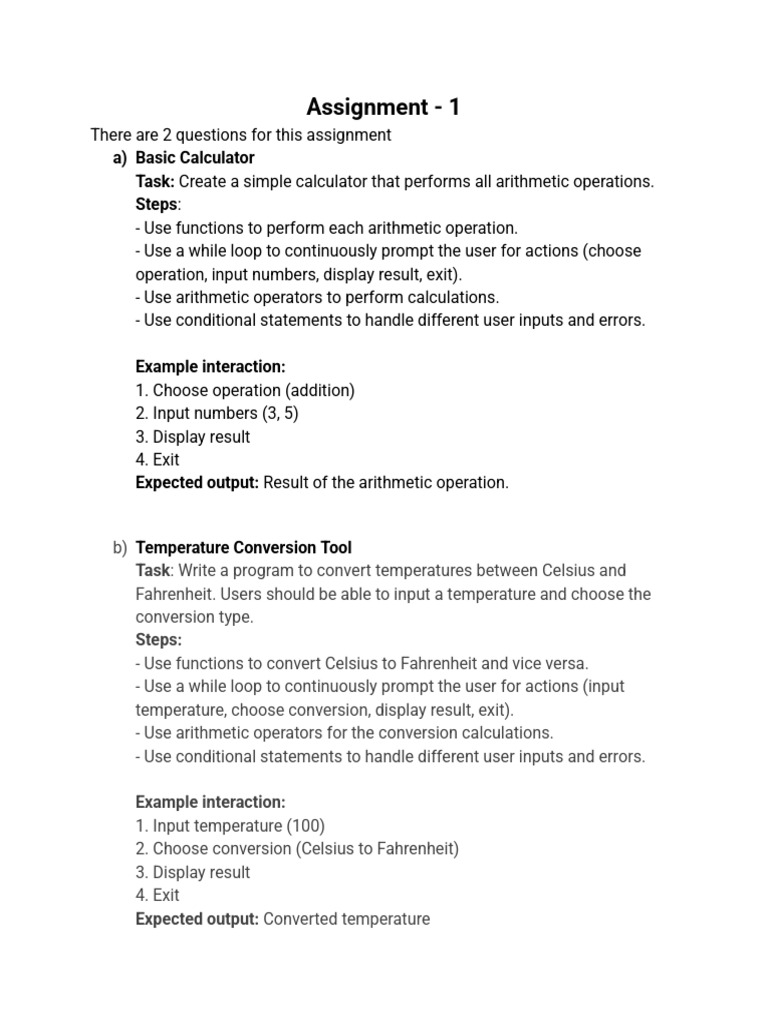 Assignment - 1 | PDF
