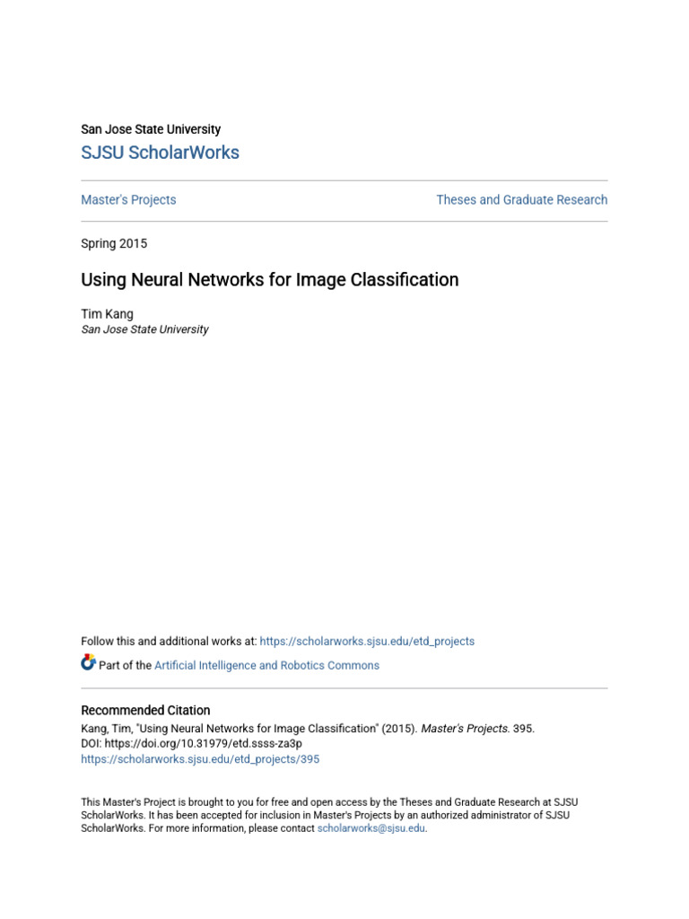 Using Neural Networks For Image Classification | PDF | Machine Learning ...