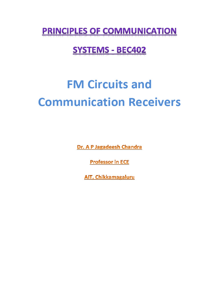 FM Detector and Modulator Circuits | PDF | Detector (Radio) | P–N Junction