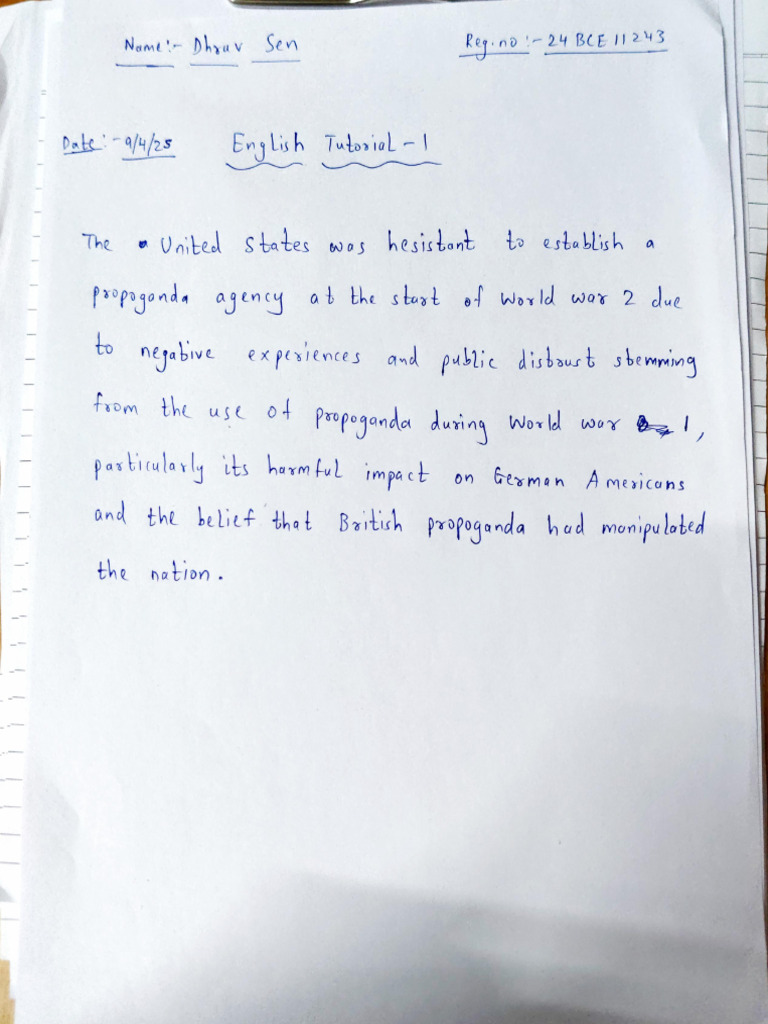 English Tutorial 1 | PDF