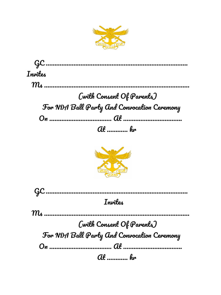 NDA Ball Party Invitation | PDF