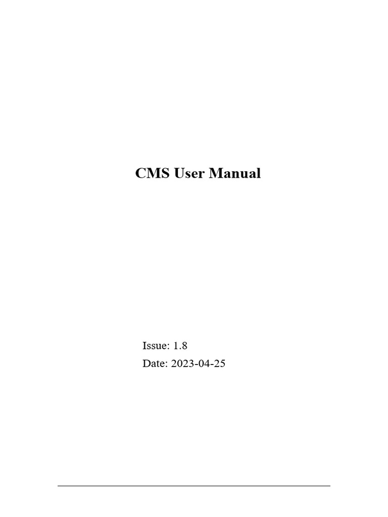 CMS User Manual | PDF | Server (Computing) | Microsoft Windows
