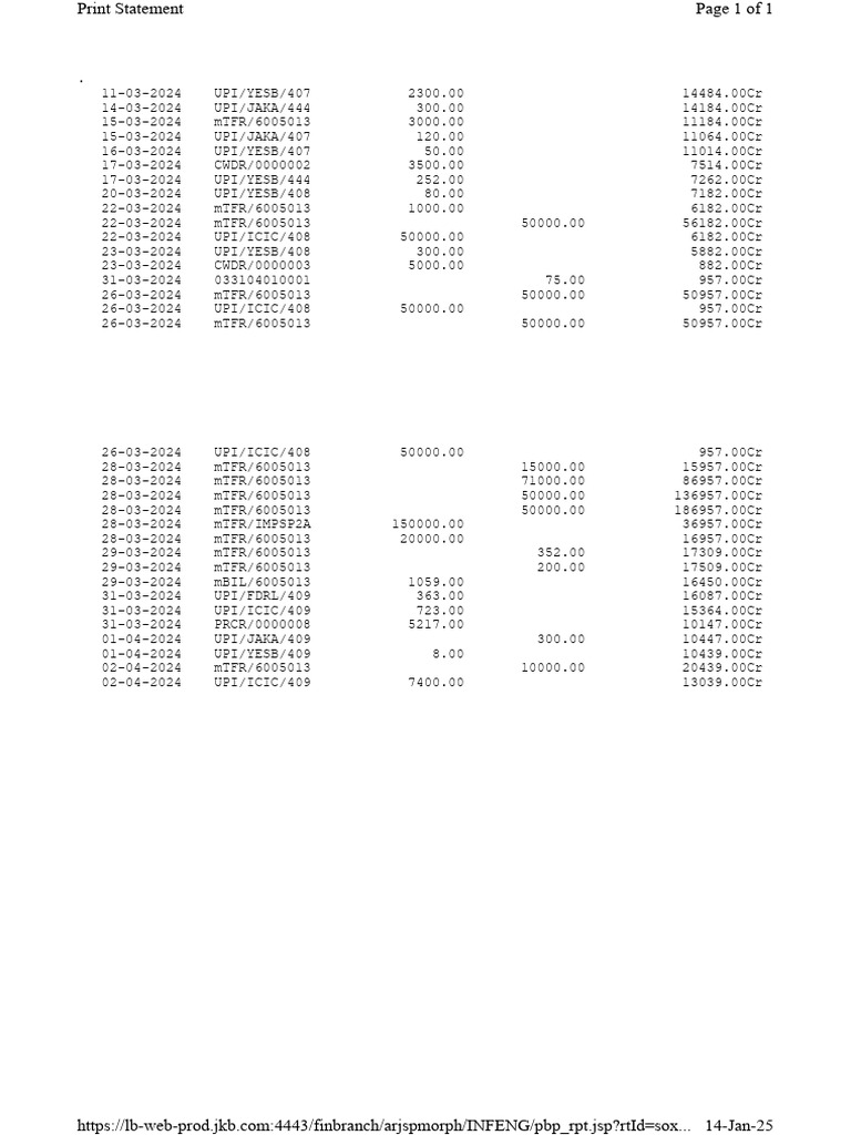 Financial Transaction Summary Report | PDF