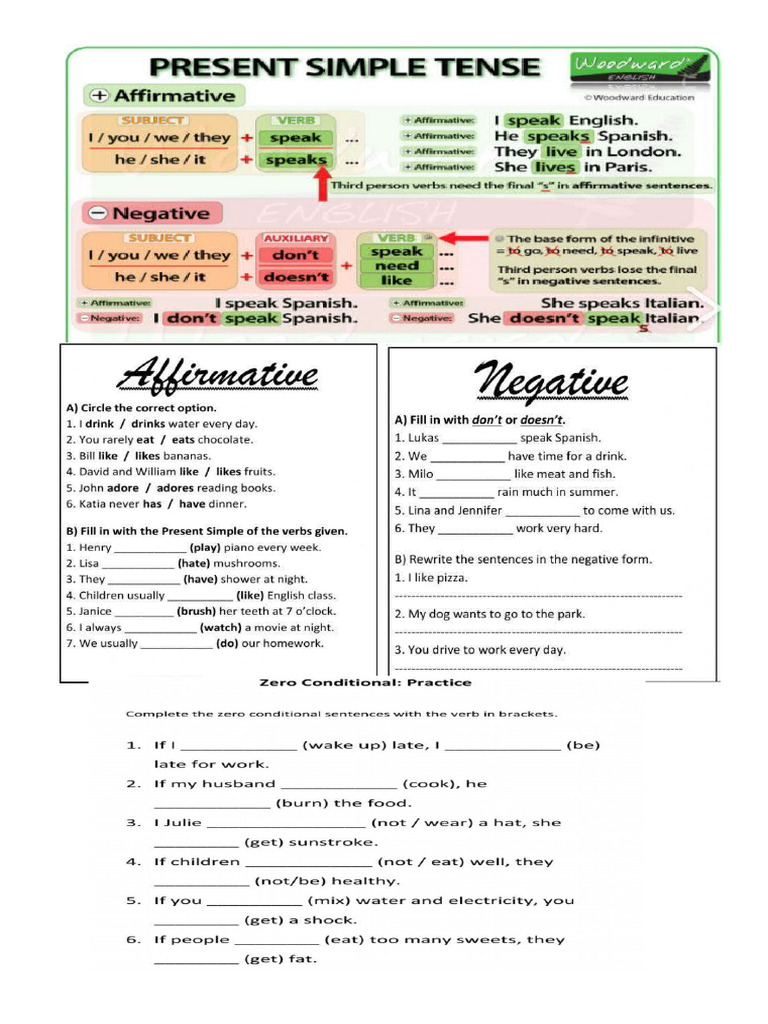 Simple Present Zero Conditional | PDF