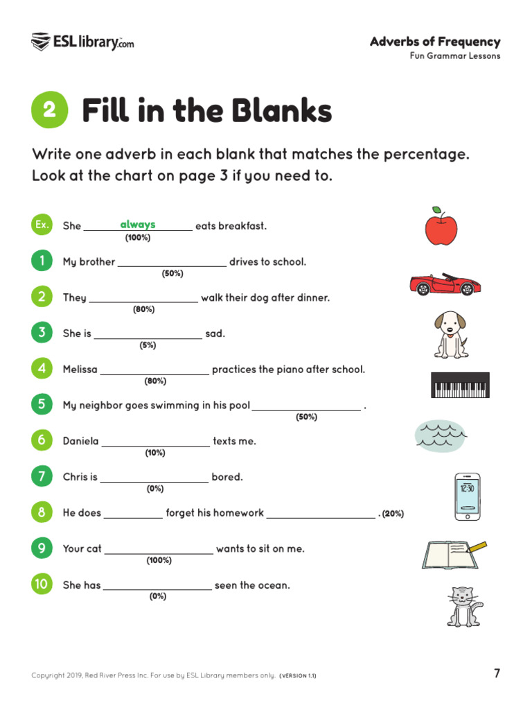 Adverbs of Frequency .EXERCISES | PDF | Adverb | Linguistics