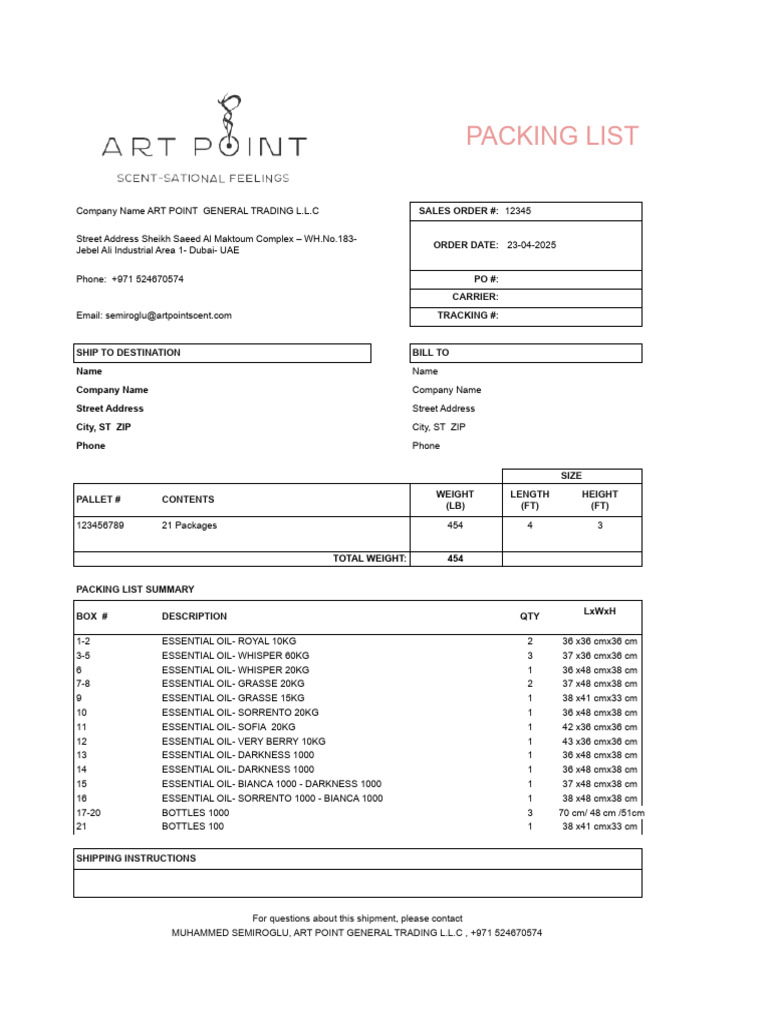 Packing Slip for Pallets - PackingList InkFriendly (1) | PDF | Freight ...