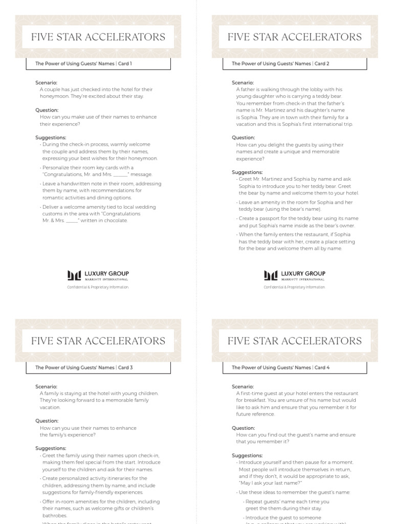 Five Star Accelerator Cards | PDF