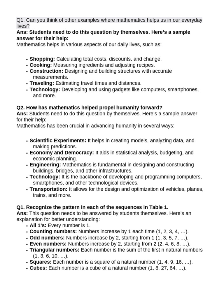 Chp1 patterns solutions text book1 | PDF | Mathematics | Triangle
