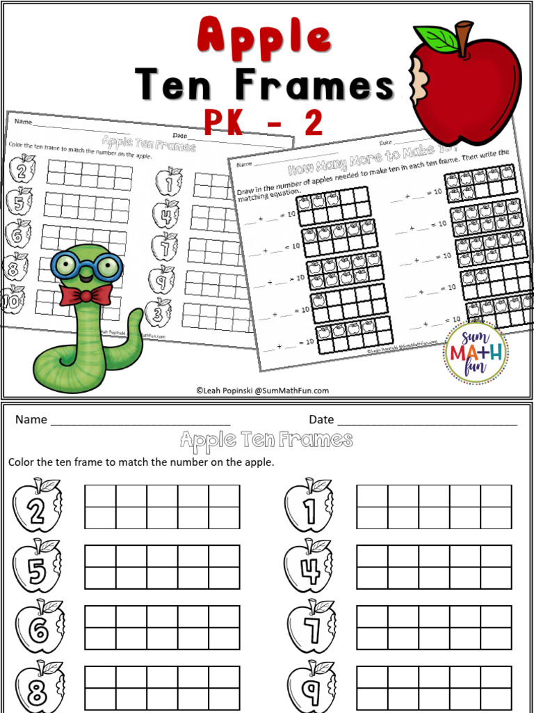 Ten Frames: Apple | PDF