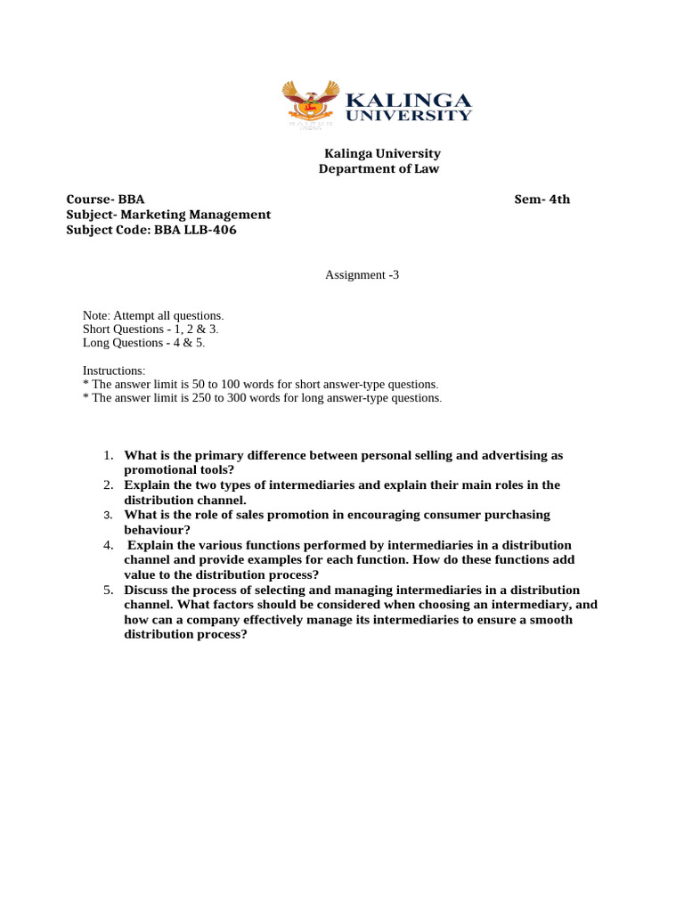Marketing Management Assignment Overview | PDF