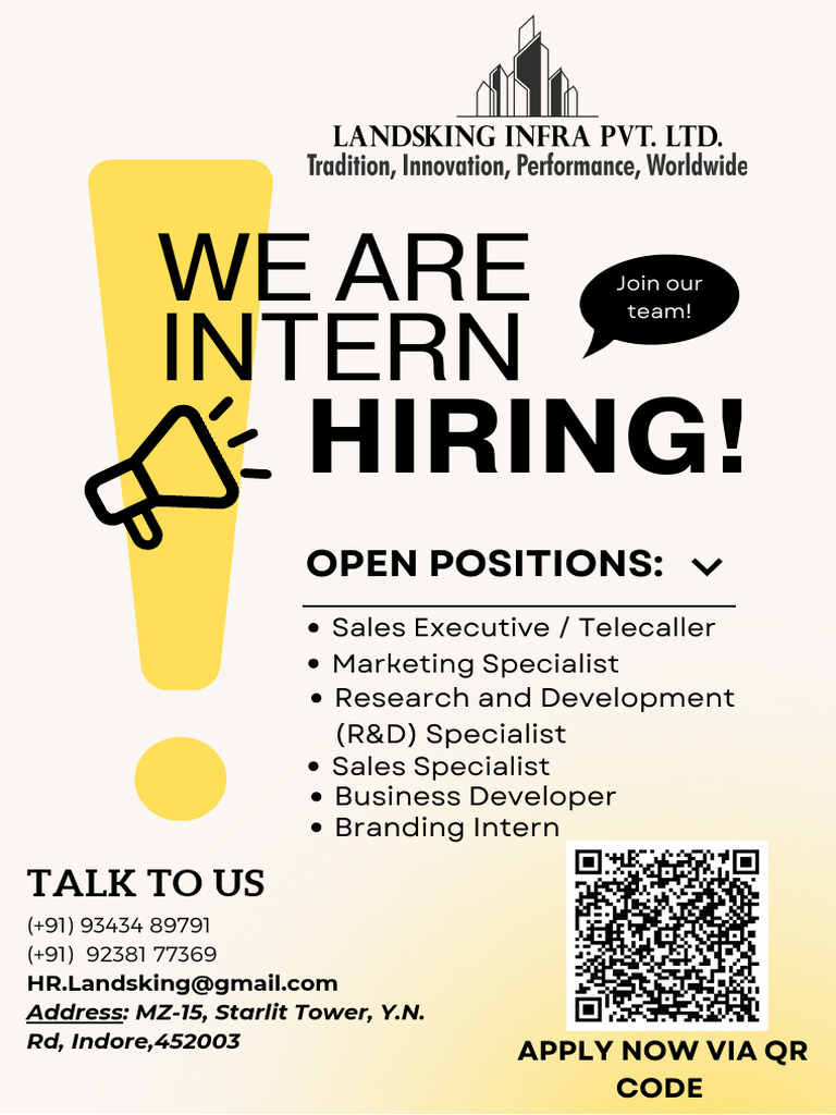 Job Vacancy We Are Hiring Poster | PDF