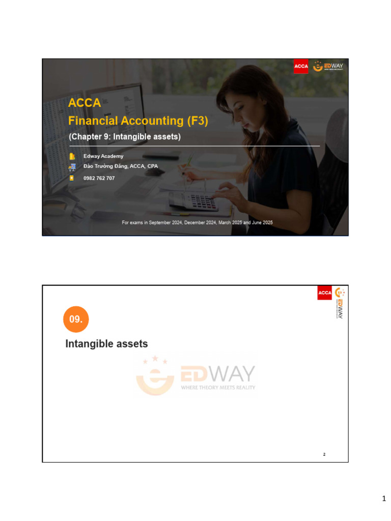 ACCA - FA (F3) - Chapter 9 - Intangible Non-Current Assets (Students ...
