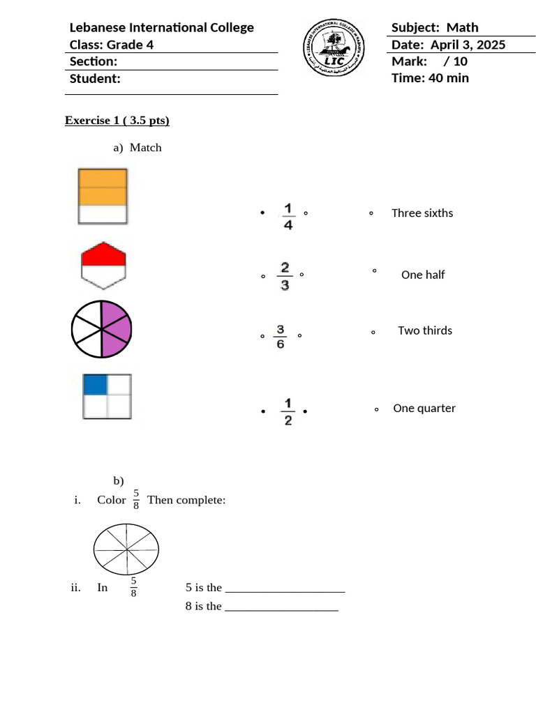 Grade 4 Math Exercises for Students | PDF