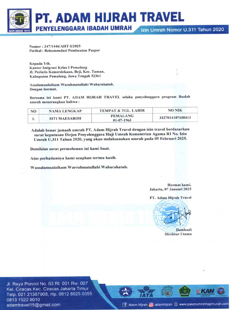 Surat Rekom Siti Maesaroh | PDF
