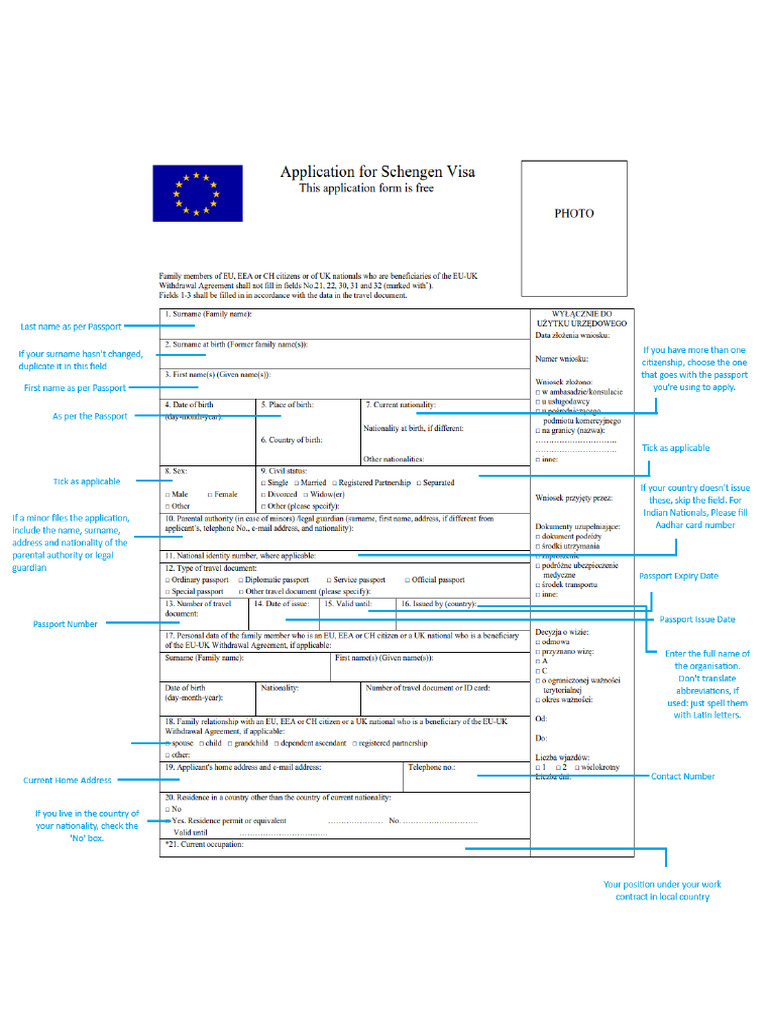 Sample-Poland-Application-Form-Schengen-Visa-April-25 | PDF