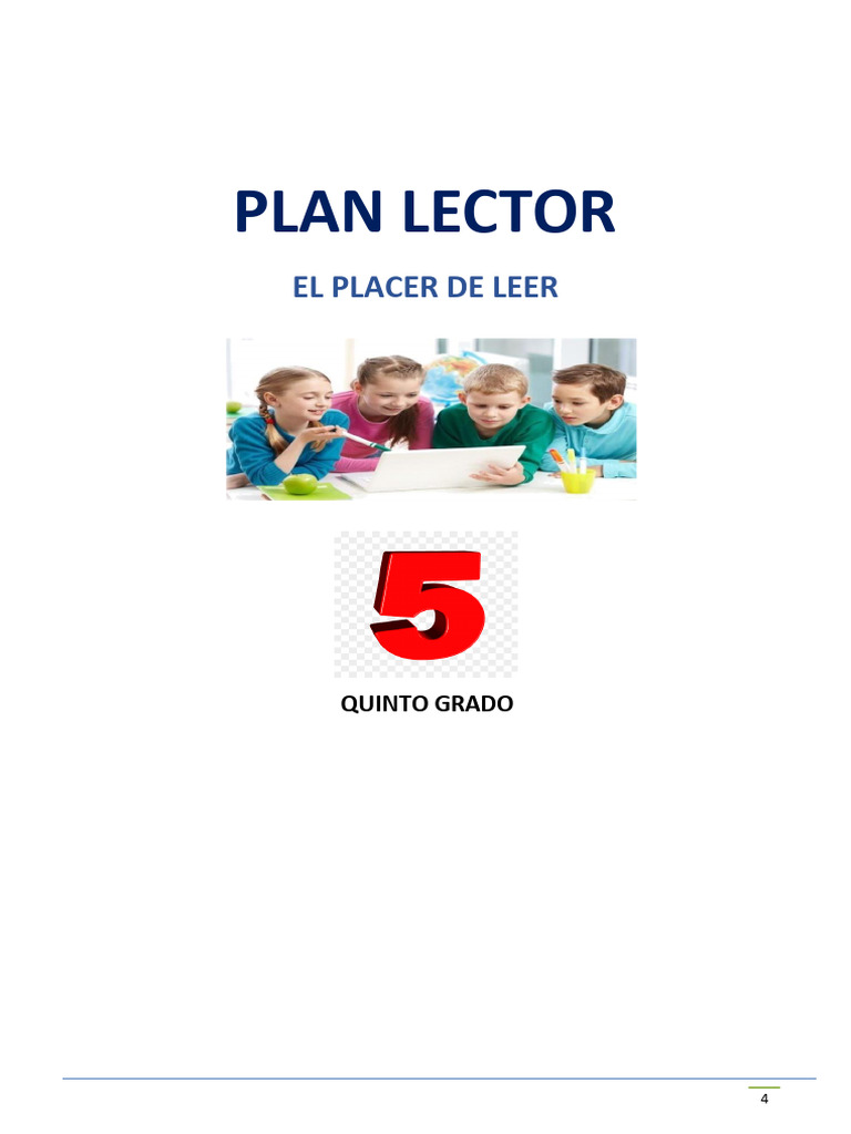 LIBRO PLAN LECTOR QUINTO GRADO. | PDF | Educación primaria | Comprensión lectora