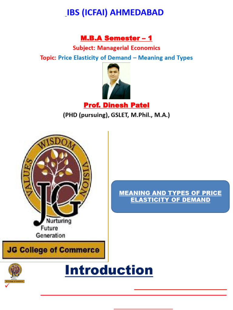 Types of Price Elasticity of Demand | PDF | Demand | Elasticity (Economics)