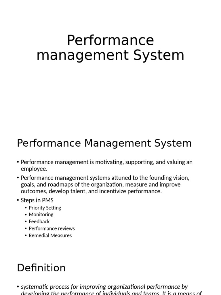 Performance Management System Overview | PDF