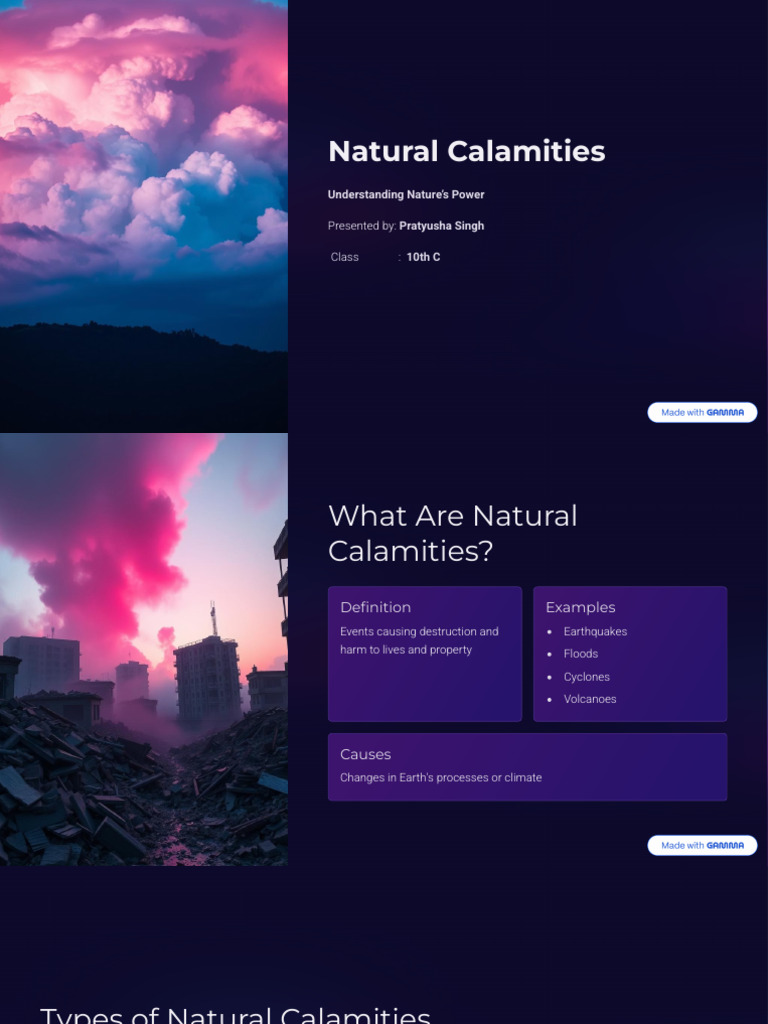 Understanding Natural Calamities | PDF