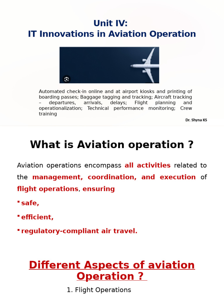 IT Innovations in Aviation Operation | PDF | Air Traffic Control | Aviation