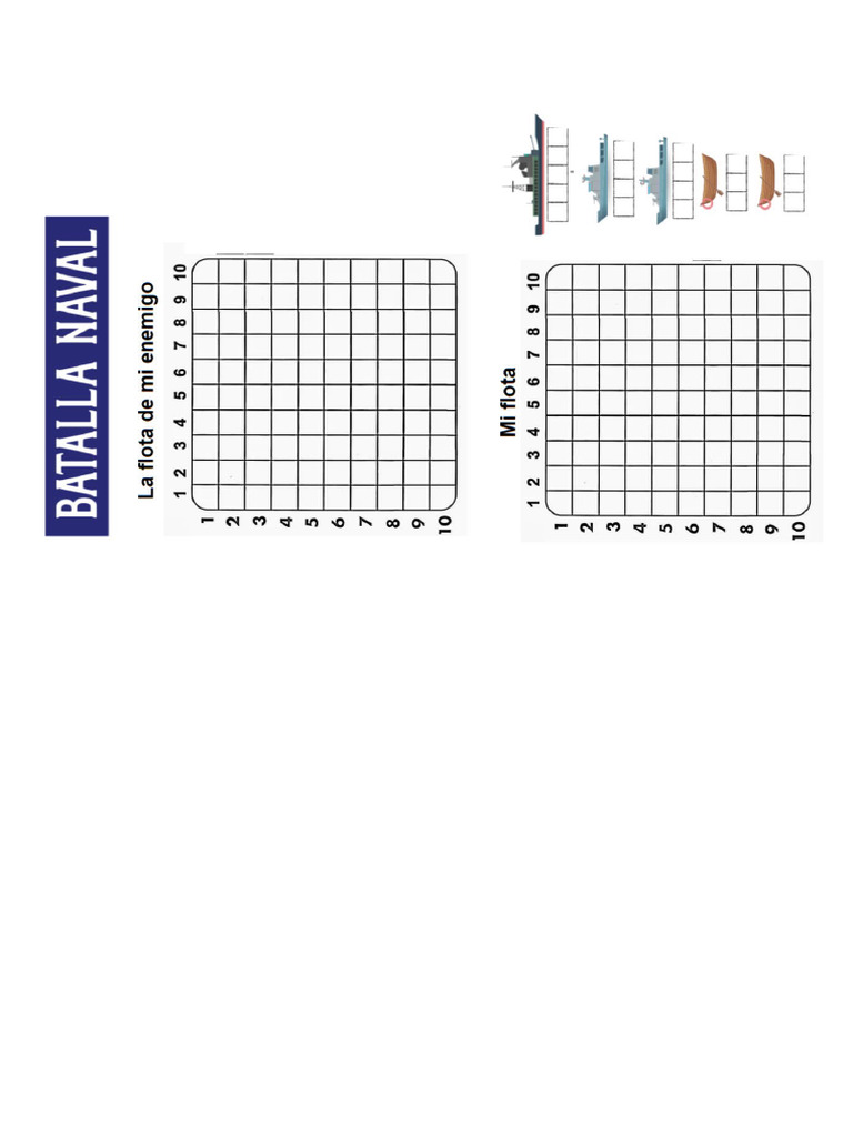 Batalla Naval de Multiplicaciones y Sopa de Letras Con Palabras H | PDF