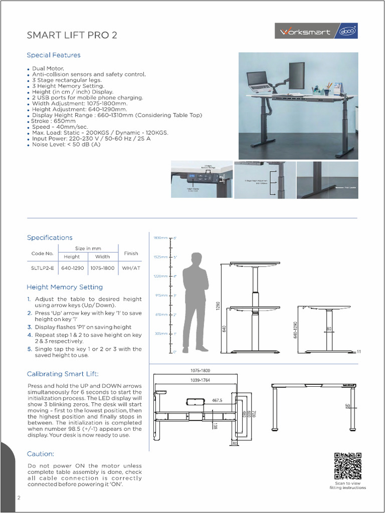 Smart Lift Pro 2 3 Stage Anti Collision 3 Memory Setting | PDF