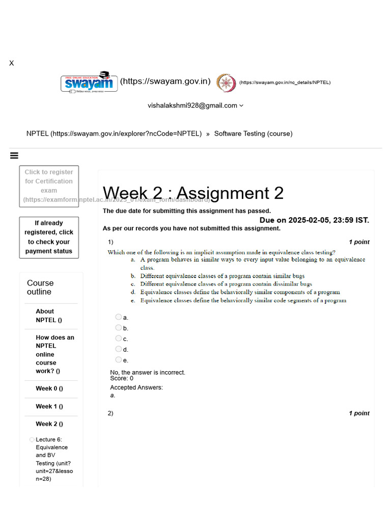 Software Testing Unit 5 Week 2 Pdf Qualifications 7691