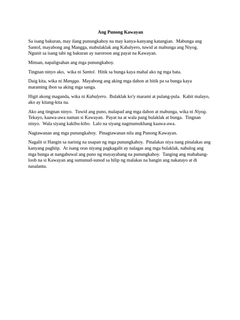 Kwentong Bayan | PDF