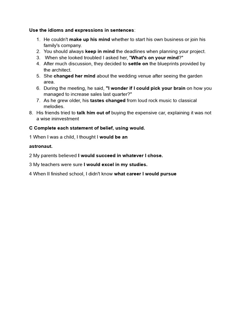 Idioms and Expressions in Context | PDF