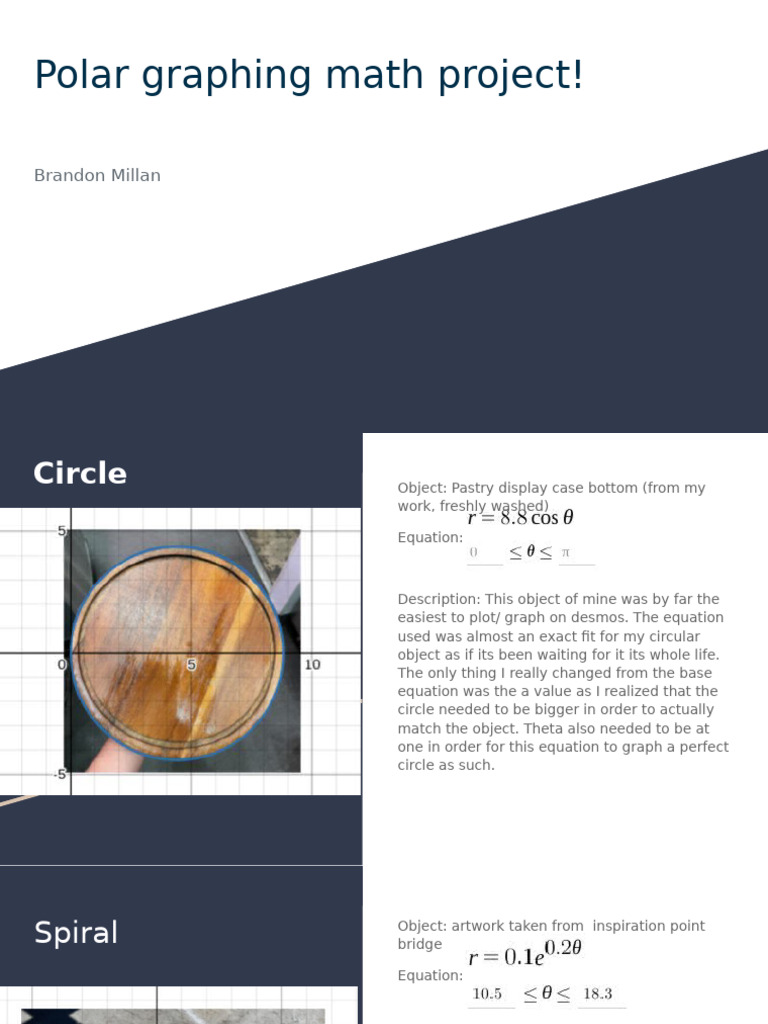 Polar Graphing Math Project! | PDF | Equations | Analytic Geometry