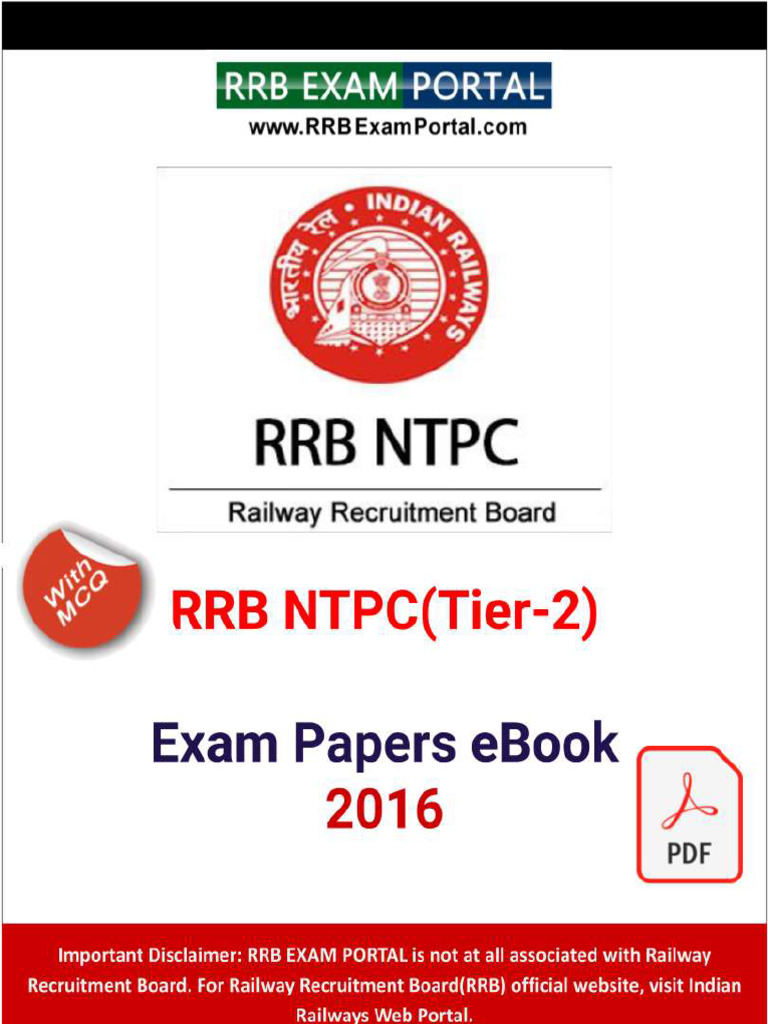RRB NTPC Tier-2 Exam Papers Ebook (NEW) | PDF
