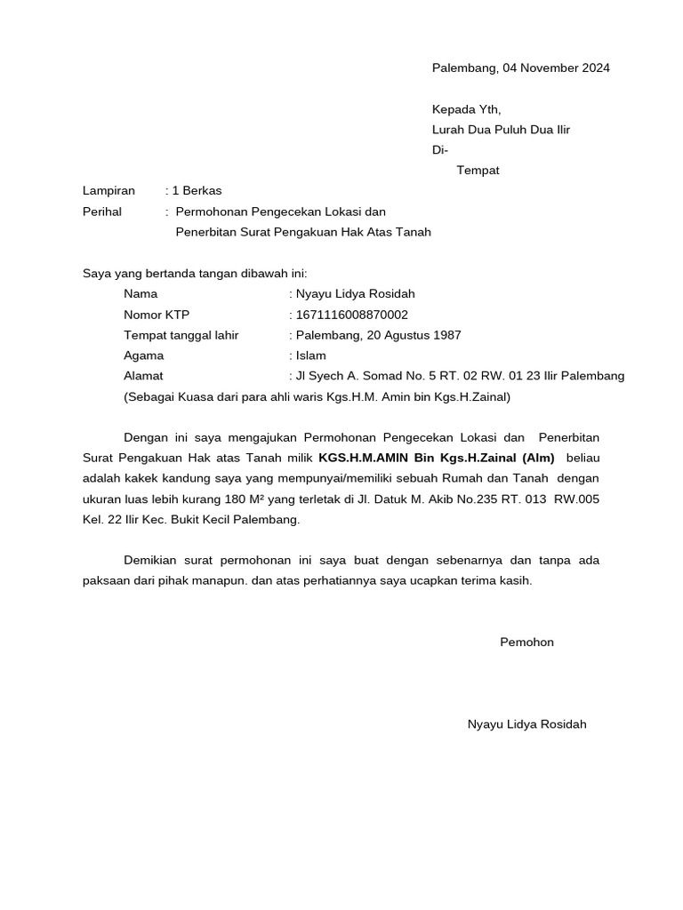 surat permohonan | PDF