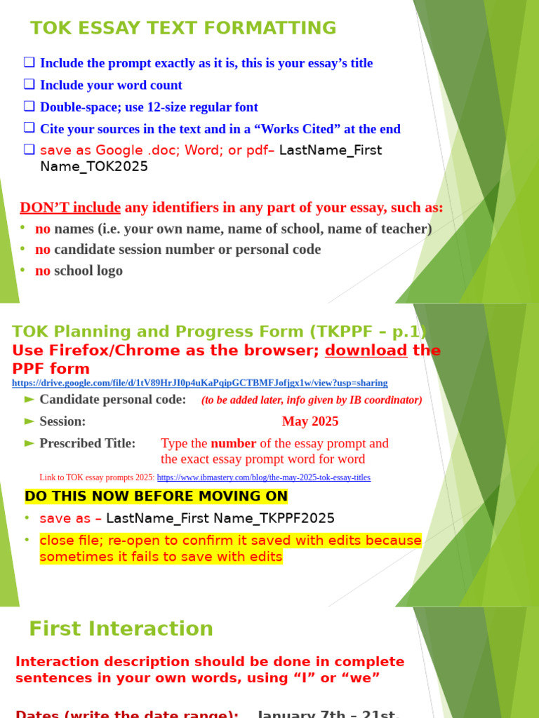 Instructions-PPF_2025 Student Version | PDF | Essays | Human Communication