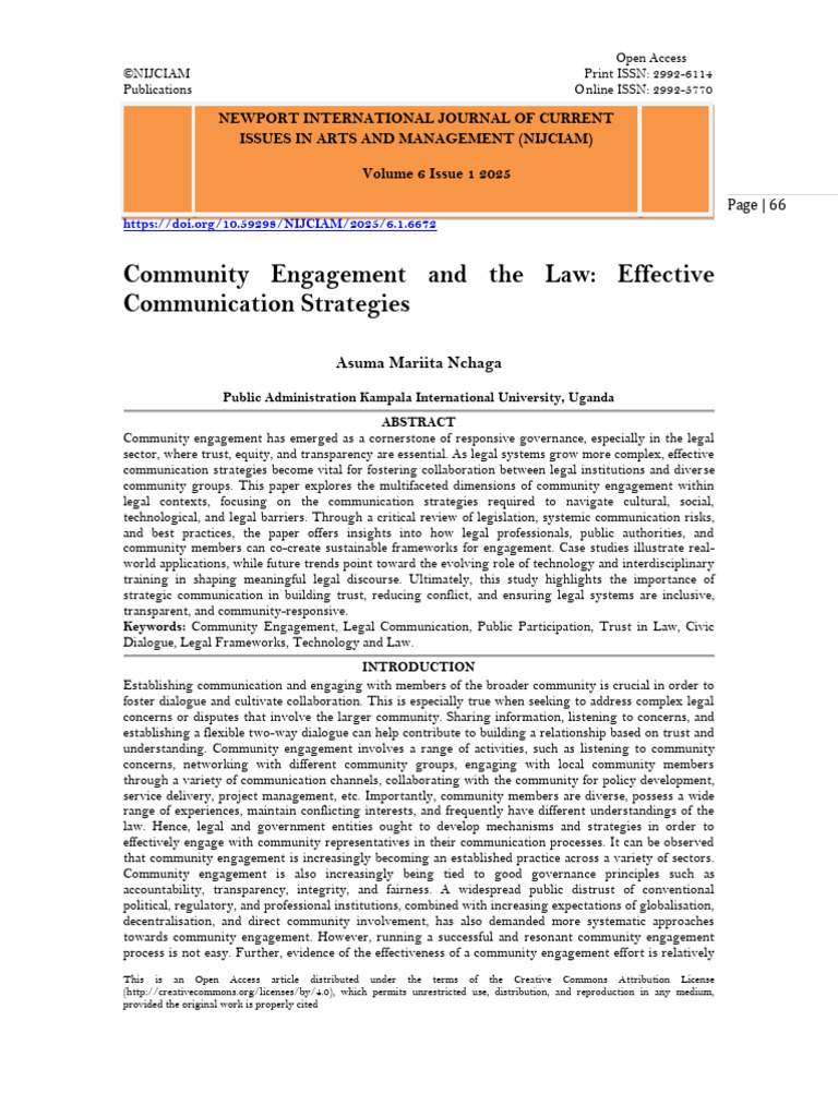 Community Engagement and The Law: Effective Communication Strategies ...