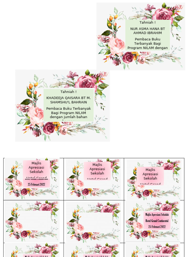 Sticker Doorgift | PDF