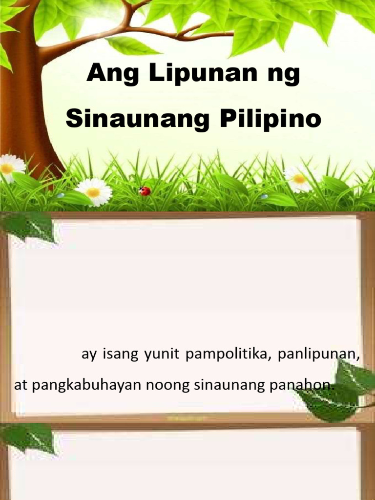 Ang Lipunan NG Sinaunang Pilipino | PDF