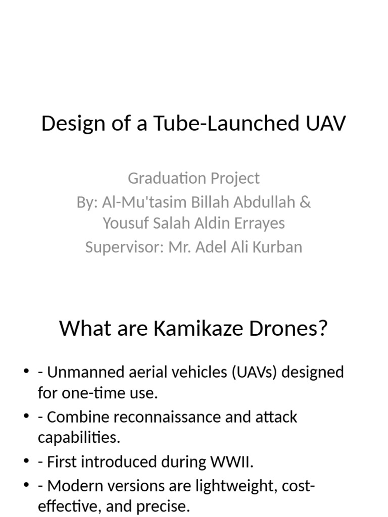 Tube Launched UAV Presentation English | PDF | Unmanned Aerial Vehicle ...